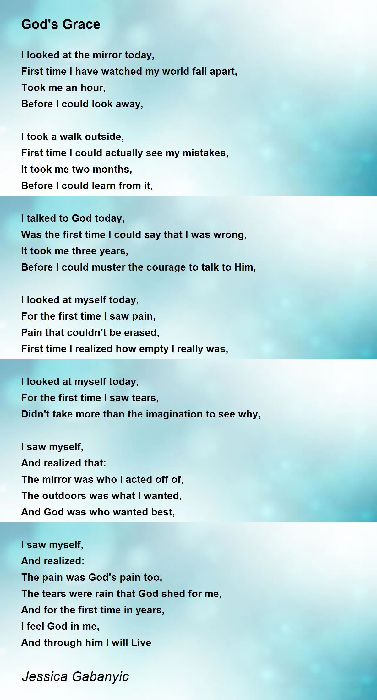God’S Amazing Grace Poem , Poems That Celebrate God’s Grace: A Divine ...