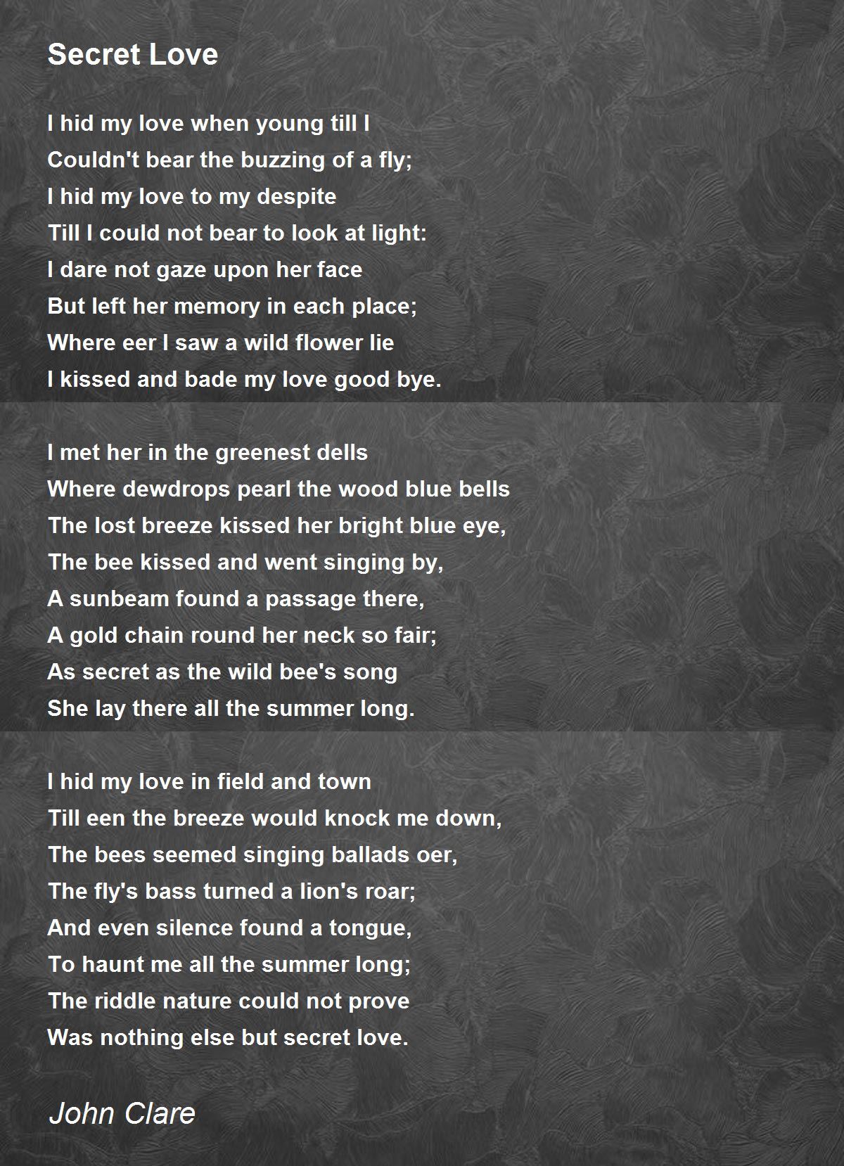 Secret Lovers Poems
