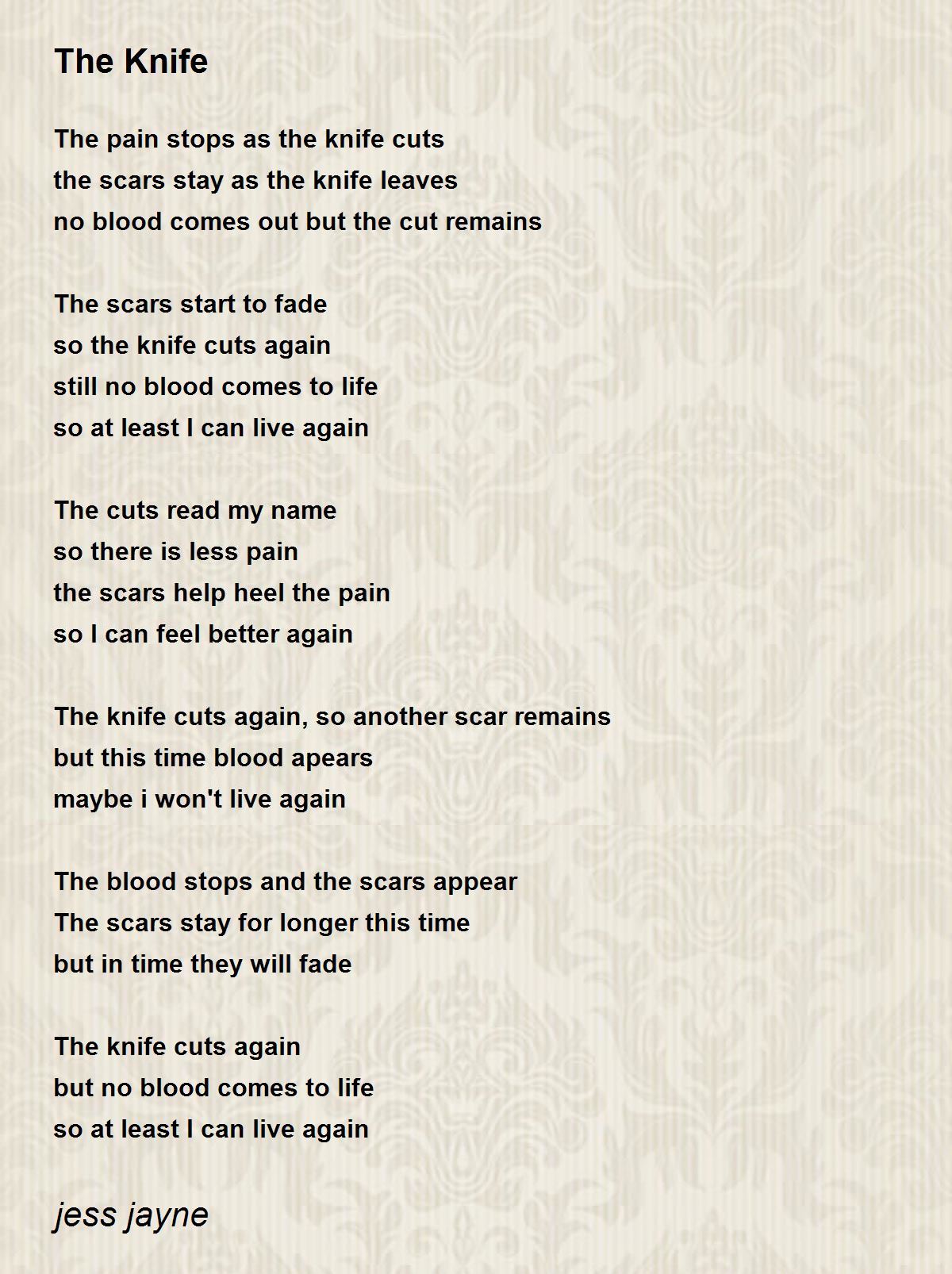 The Knife by jess jayne - The Knife Poem
