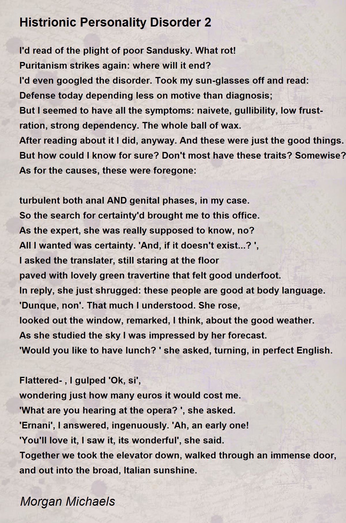 Histrionic Personality Disorder Quotes