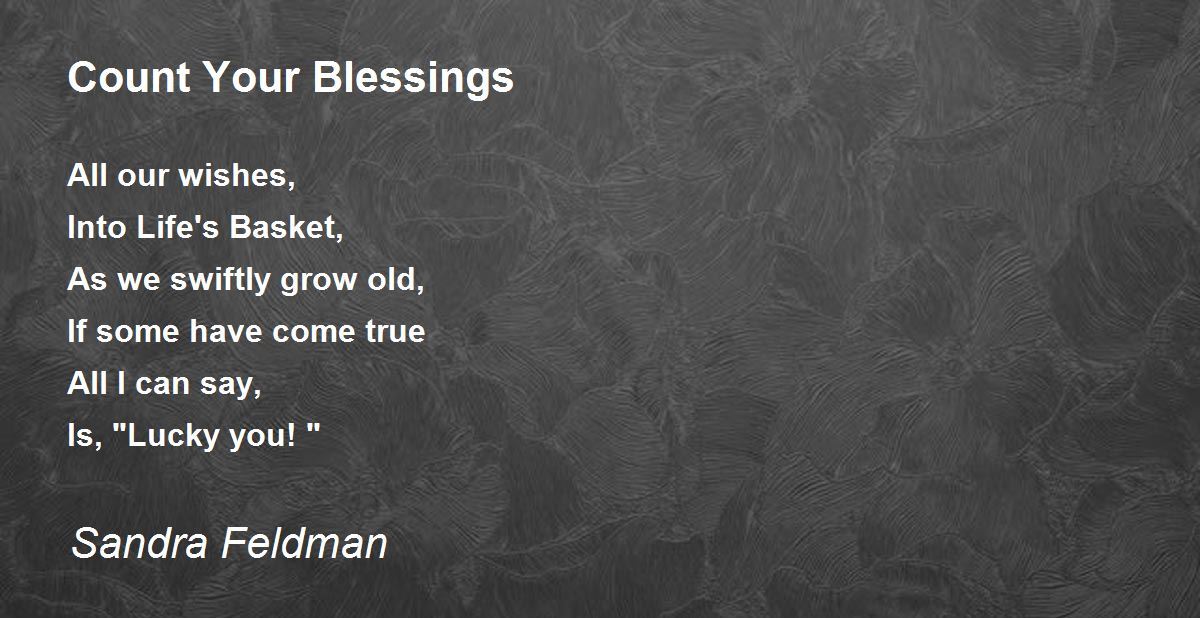 Count Your Blessings Poem