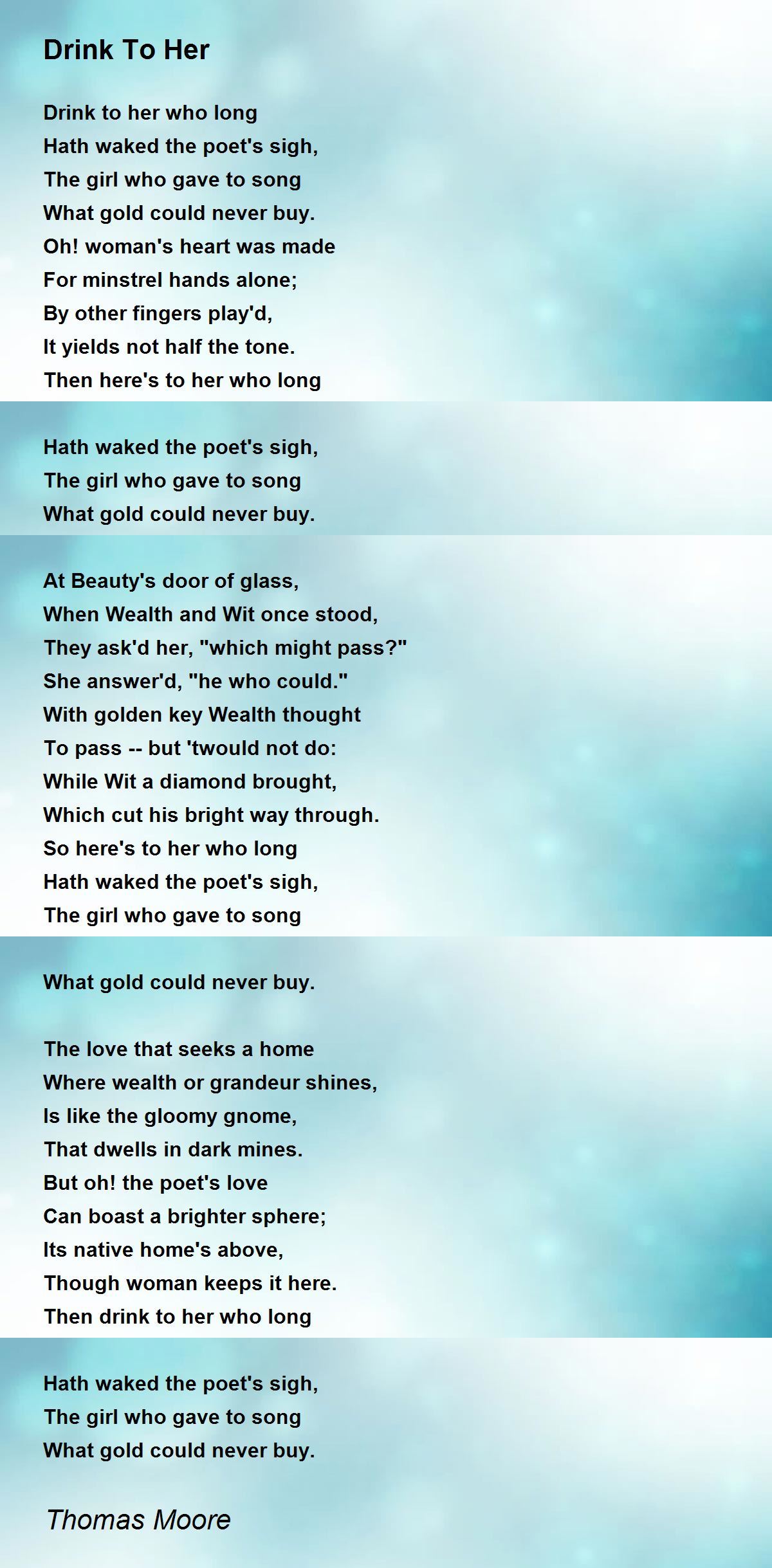 Drinking Poems For Wedding