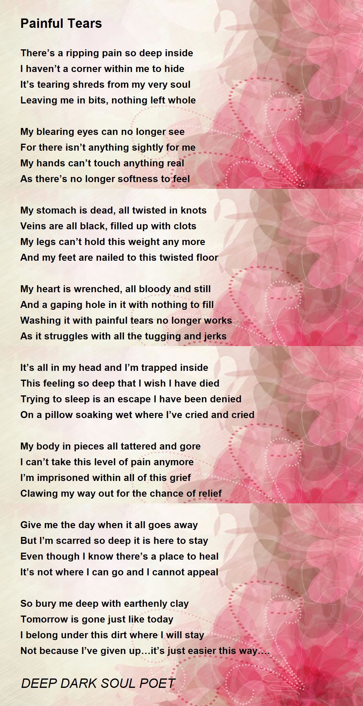 Hurting Deep Inside Poems | Sitedoct.org