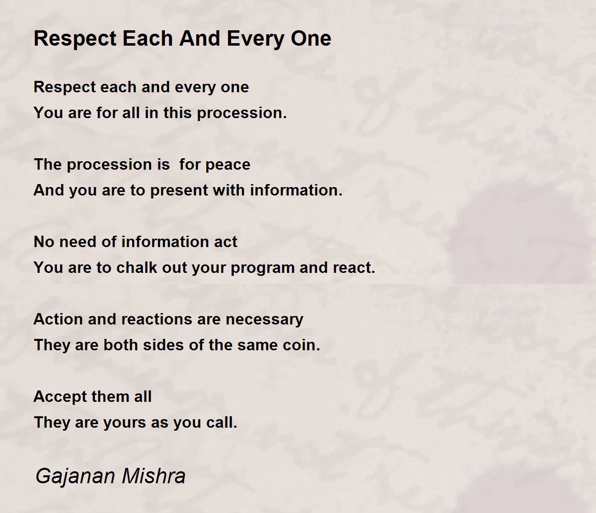 Respect Poem