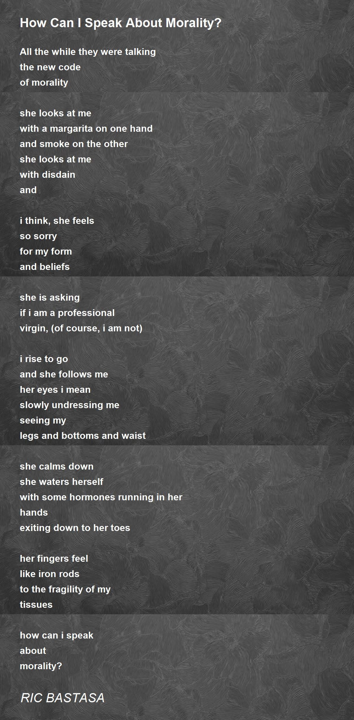 Poems About Ethics Morals