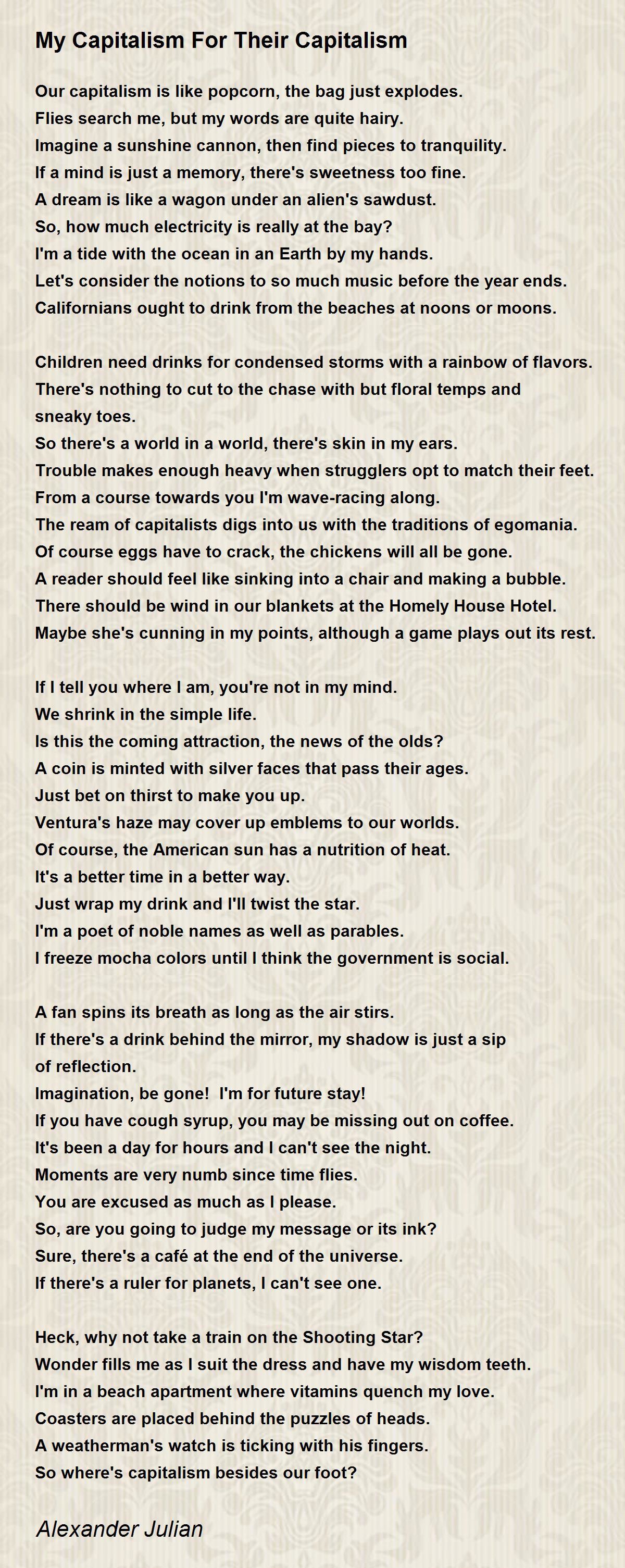 My Capitalism For Their Capitalism - My Capitalism For Their Capitalism ...