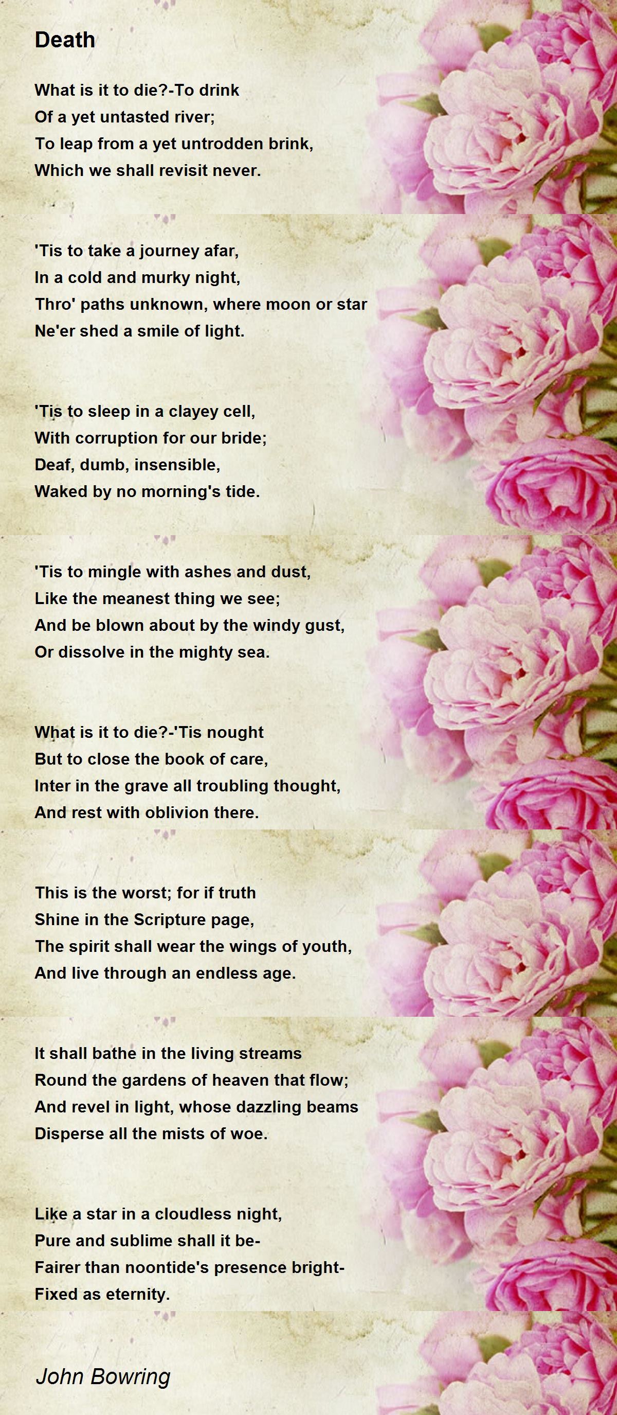 Death - Death Poem by John Bowring