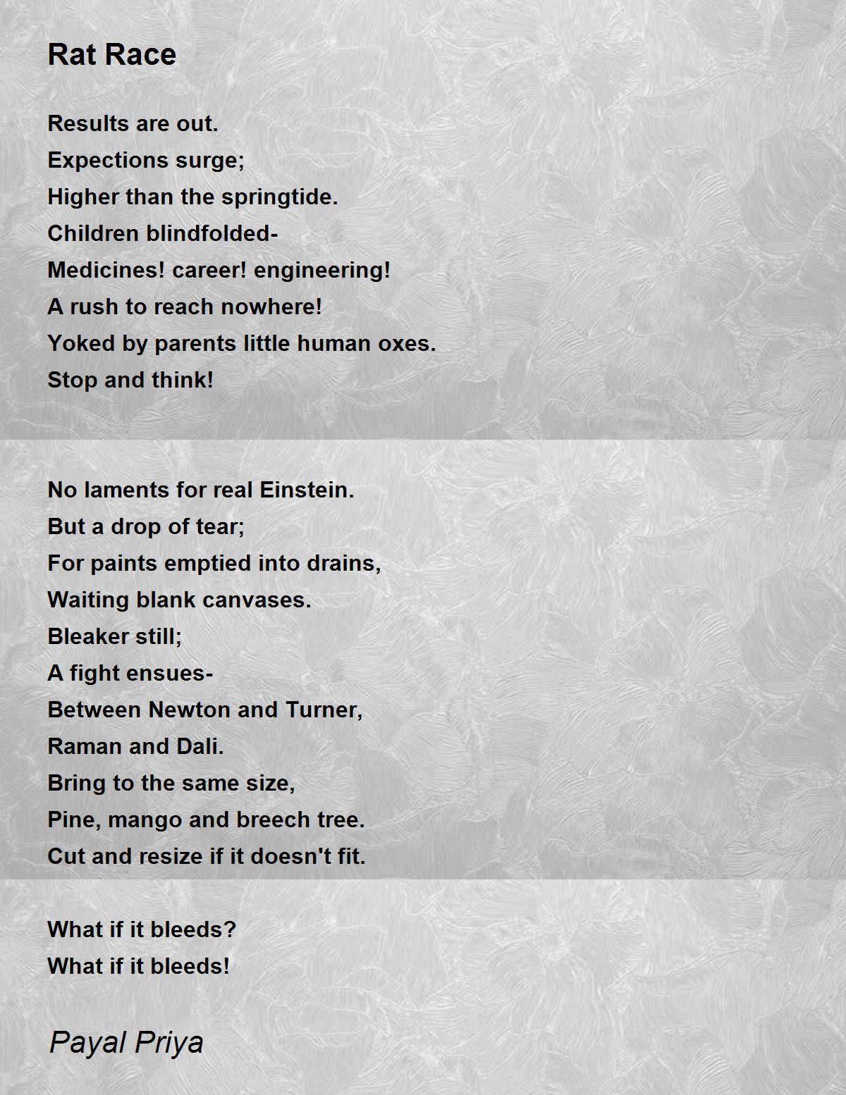 Rat Race Poem by Payal Priya - Poem Hunter