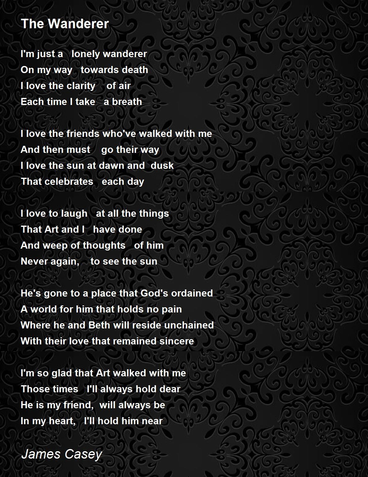 The Wanderer - The Wanderer Poem by James Casey