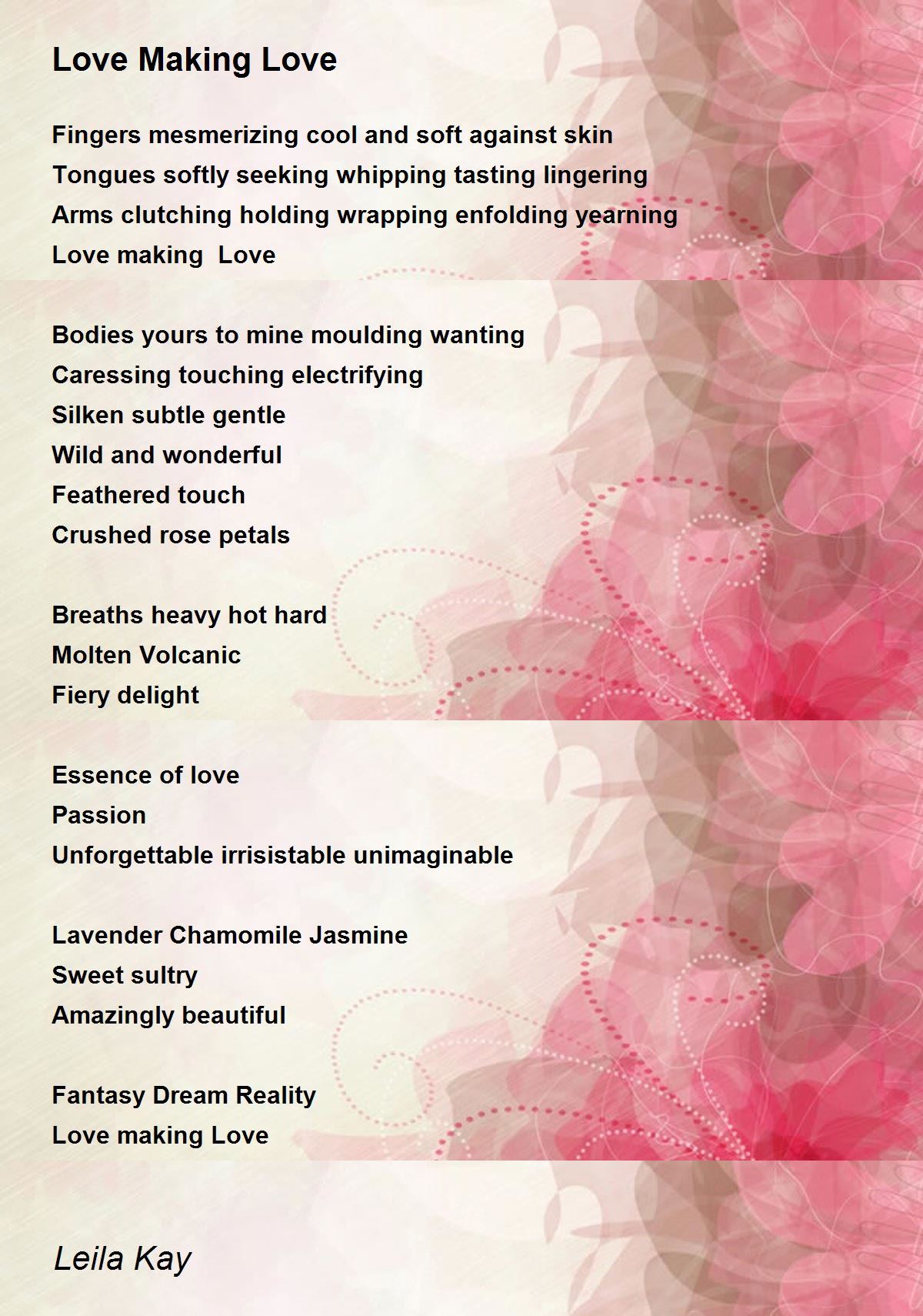 Love Making Love Poem by Leila Kay - Poem Hunter