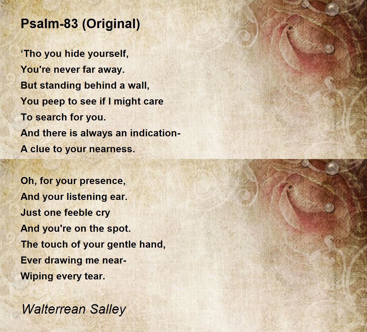 Psalm-83 (Original) by Walterrean Salley - Psalm-83 (Original) Poem
