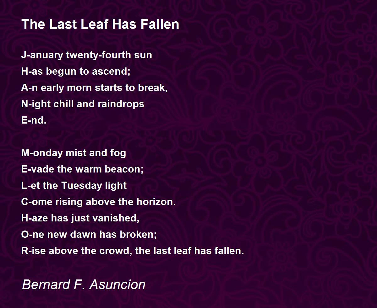 Fallen Leaf Poem