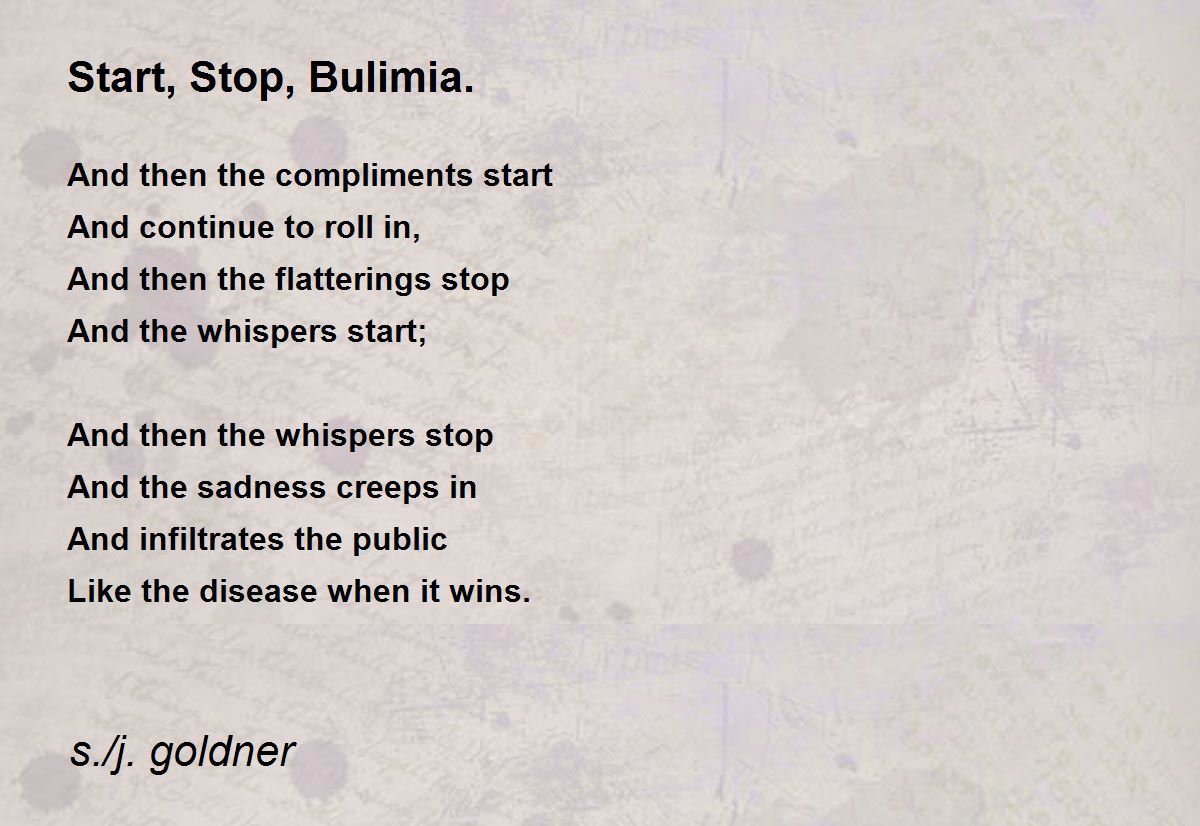 Bulimia Poems Quotes