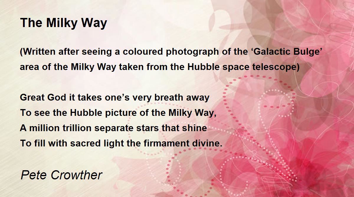 The Milky Way - The Milky Way Poem by Pete Crowther