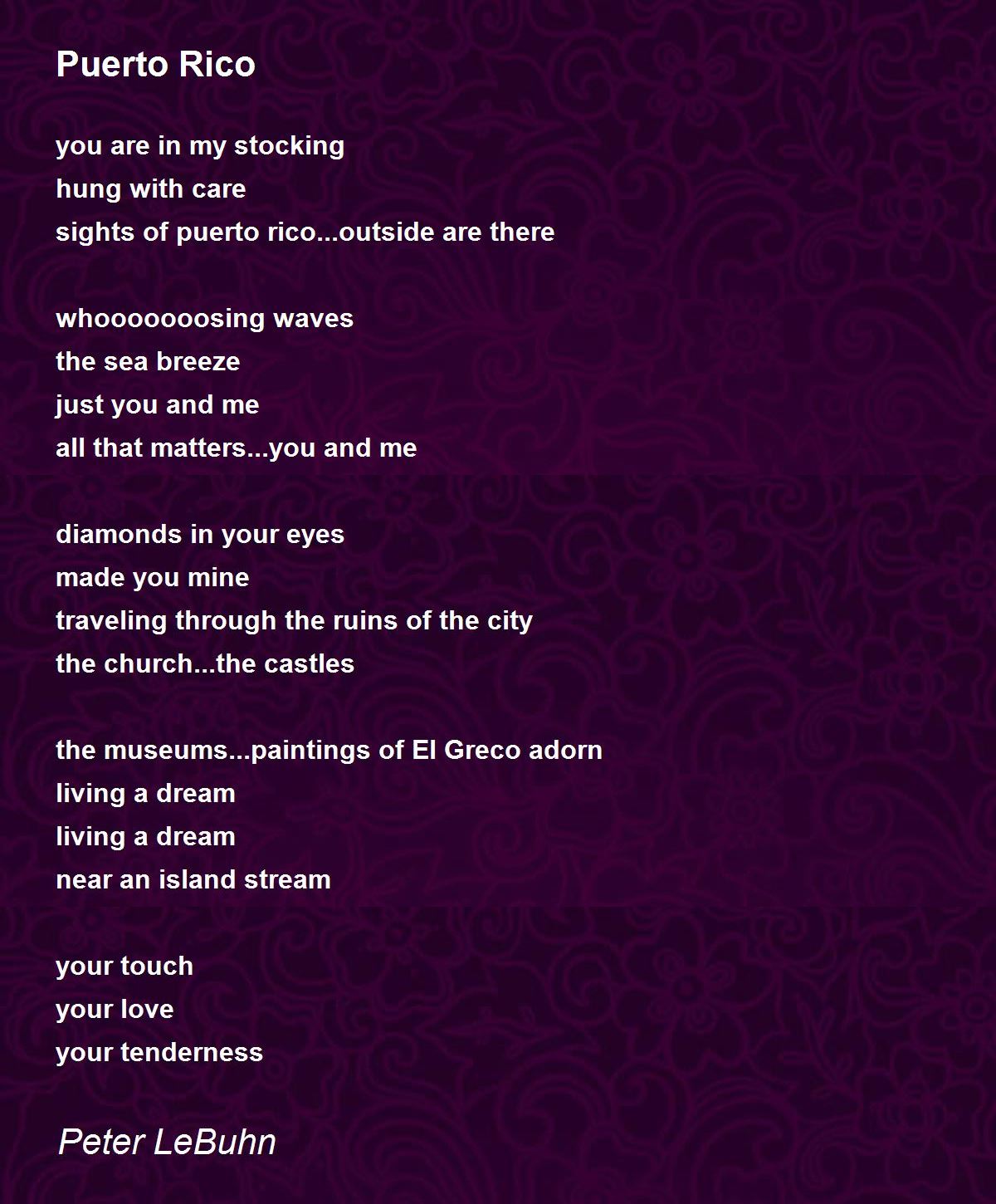 Poems About Puerto Rico at Lawrence Figueroa blog