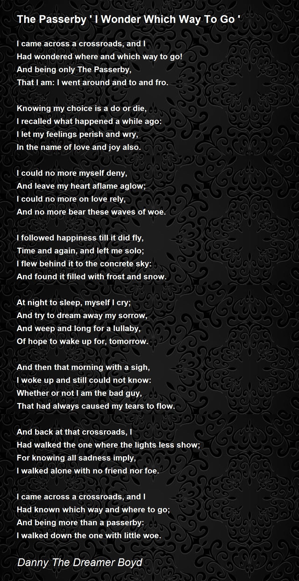 The Passerby ' I Wonder Which Way To Go ' - The Passerby ' I Wonder ...