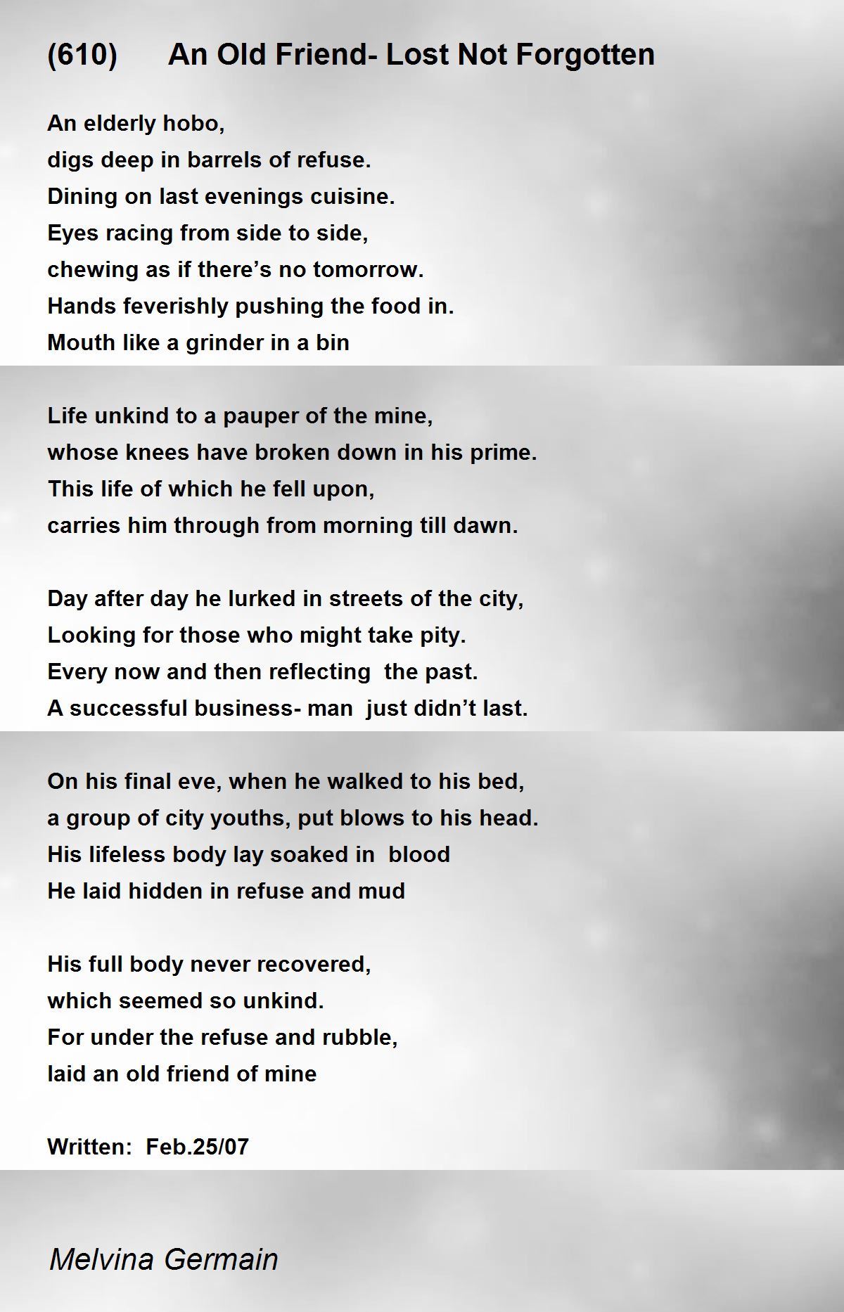 Poems About Being Forgotten