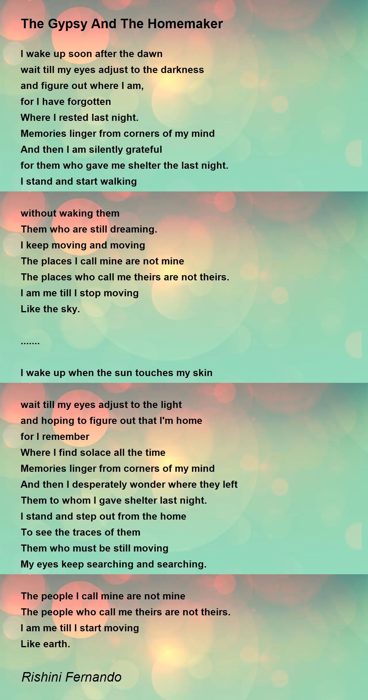 The Gypsy And The Homemaker - The Gypsy And The Homemaker Poem by ...