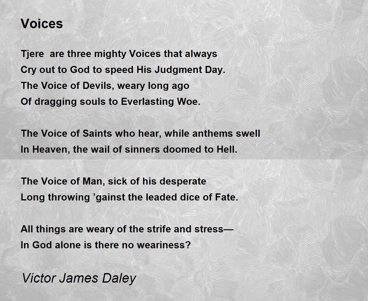 Voices - Voices Poem by Victor James Daley