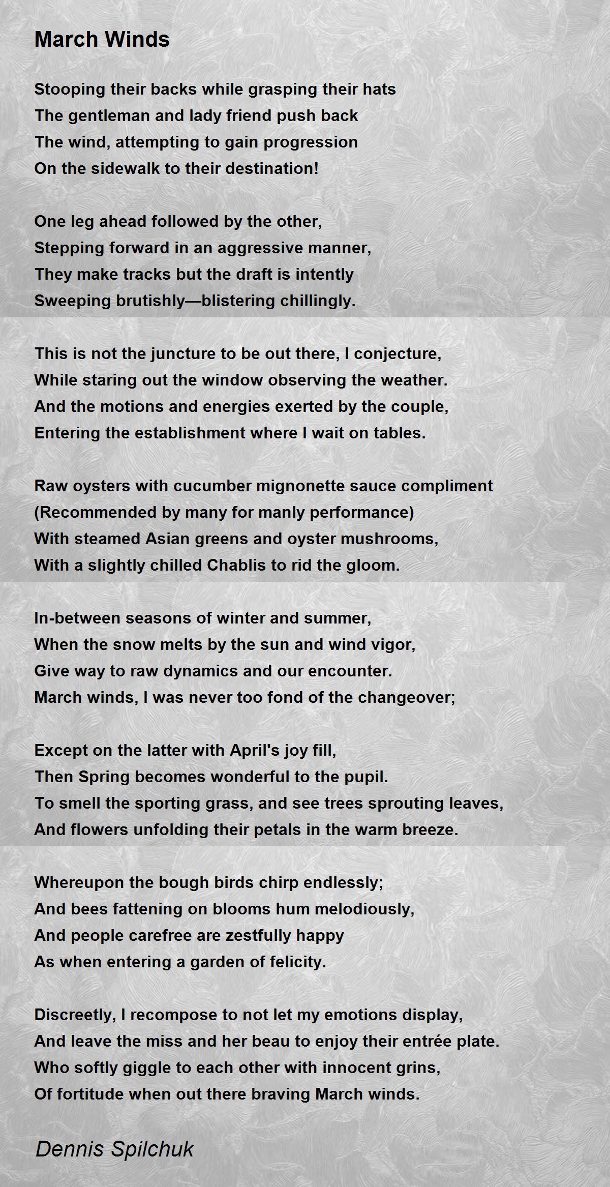 March Winds Poems Short