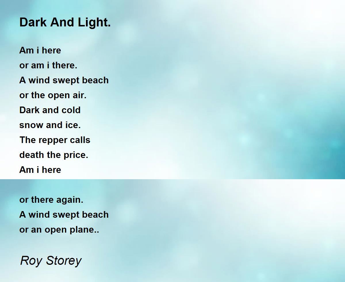 Children's Poems About Light And Dark at Kaitlyn Maund blog