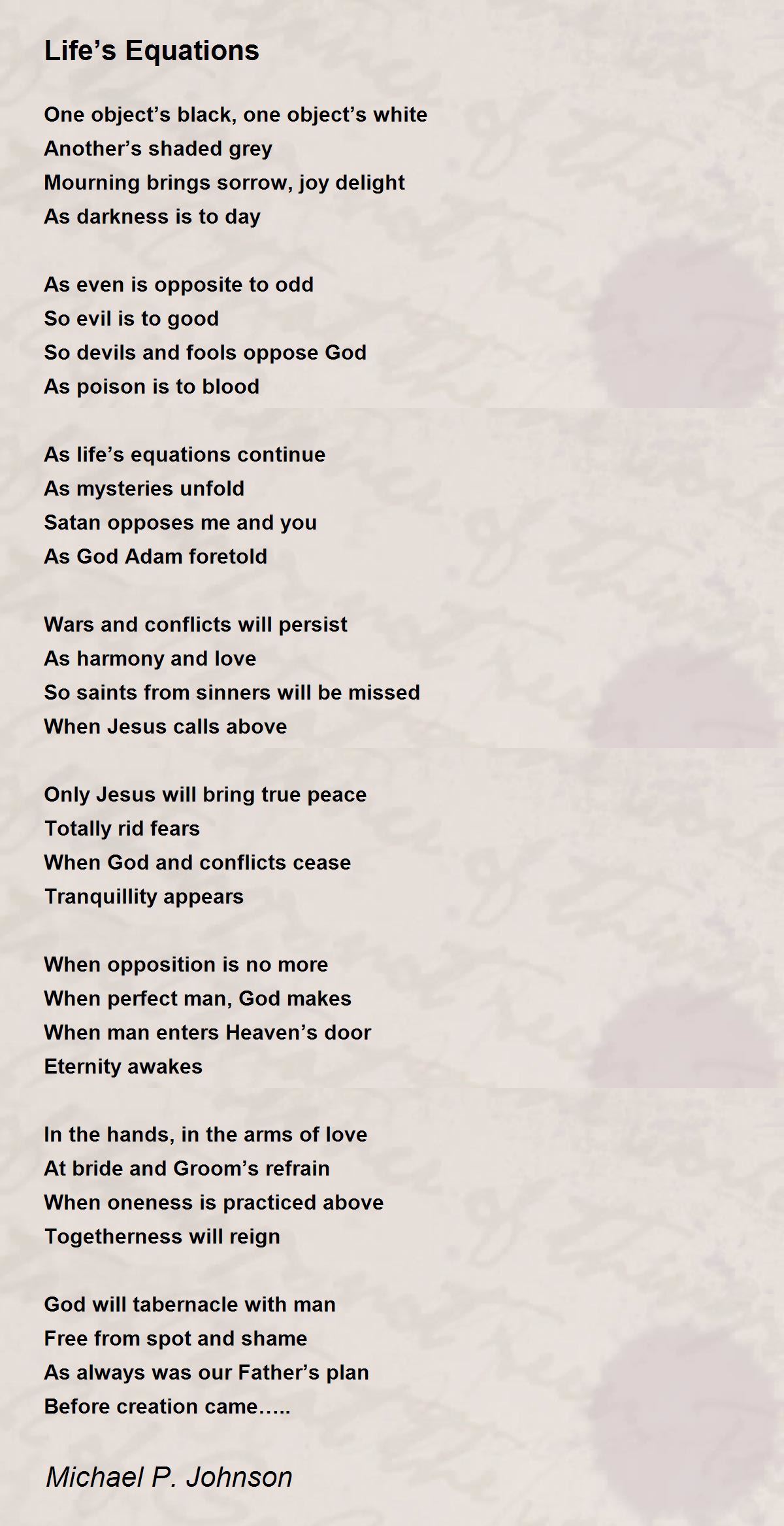 Poemas De Ecuaciones Equation (poem) JungleKey.in Image