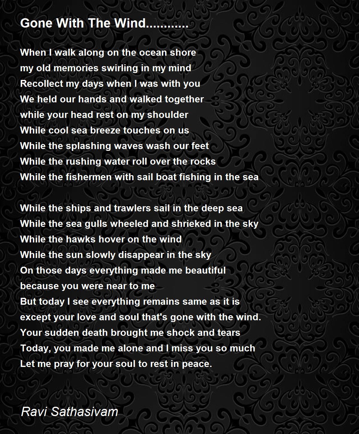 Gone With The Wind............ - Gone With The Wind............ Poem by ...