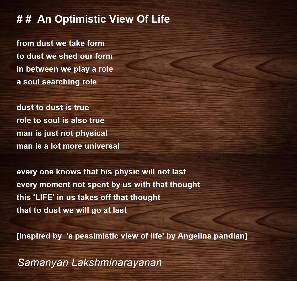 Optimistic Poetry Quotes