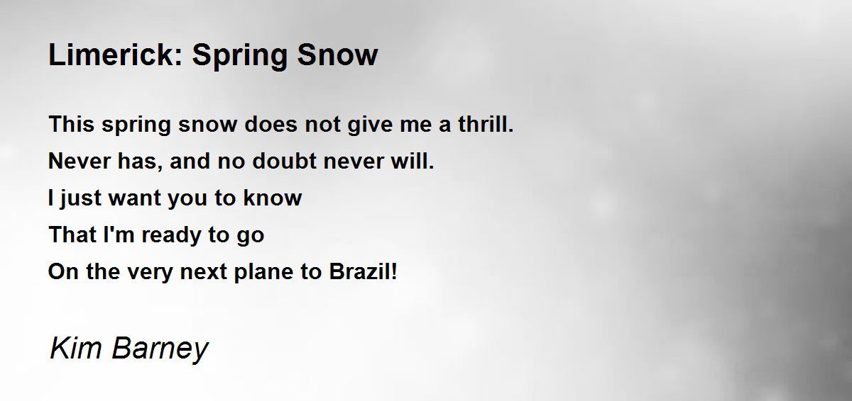 Limerick Poems That Rhyme