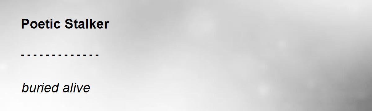 Poetic Stalker - Poetic Stalker Poem by buried alive