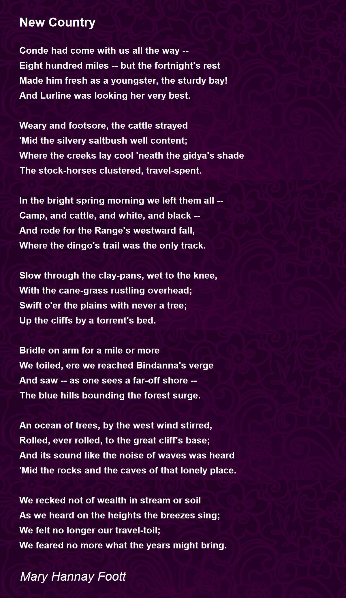 Poems About The Country