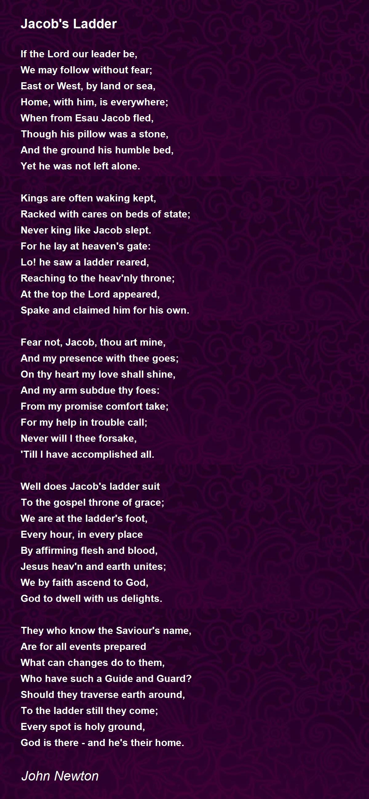 Jacob's Ladder Poem by John Newton - Poem Hunter