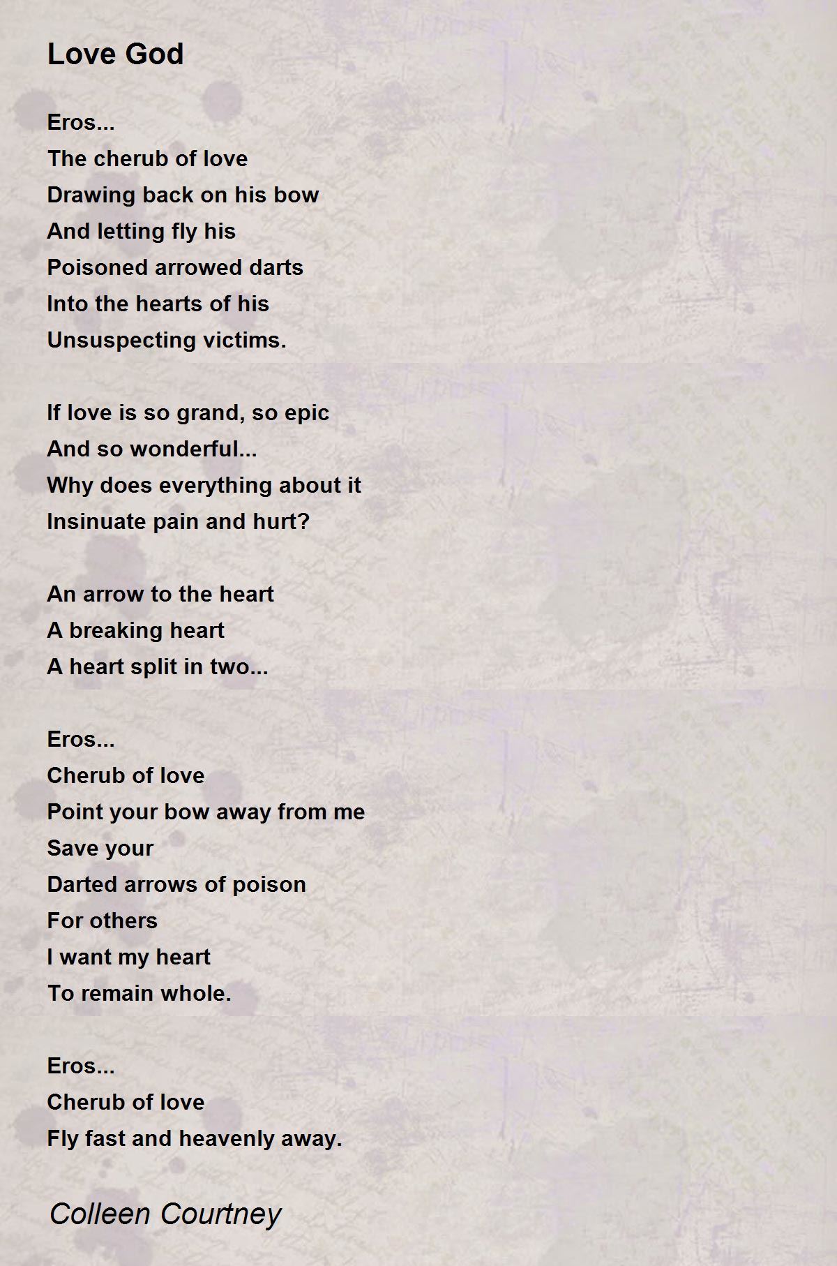 Love God Poem by Colleen Courtney - Poem Hunter