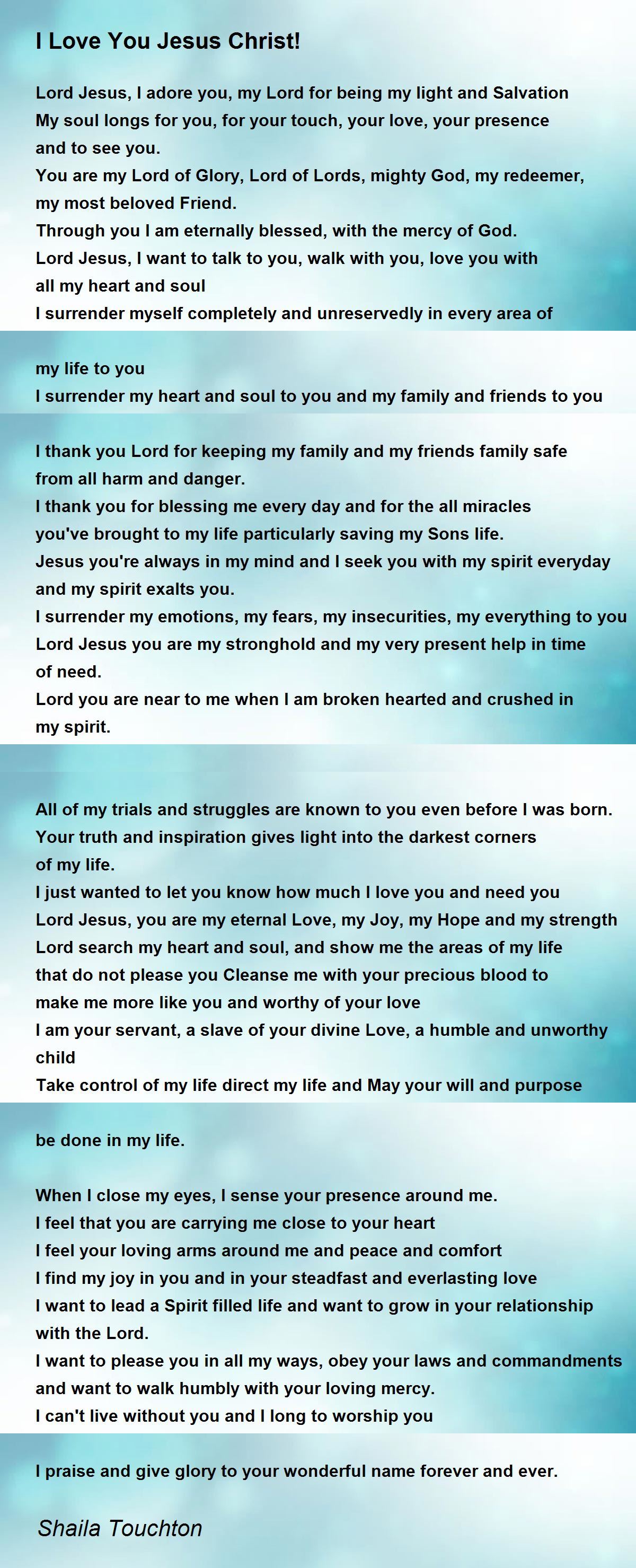 Love Poems For Jesus