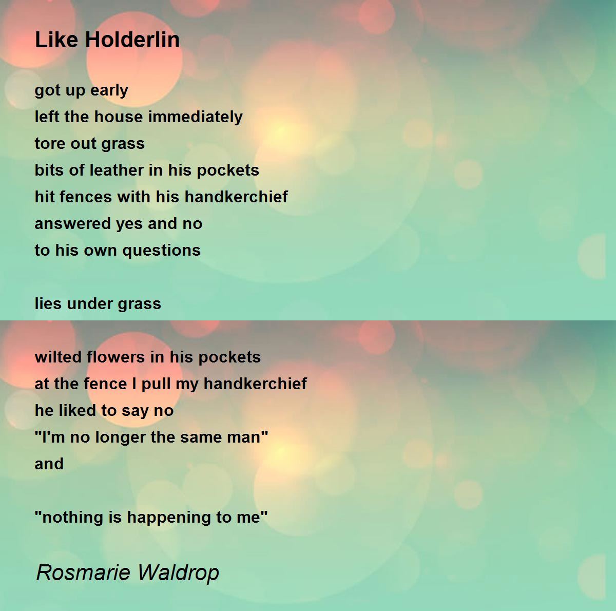 Holderlin Love Quotes