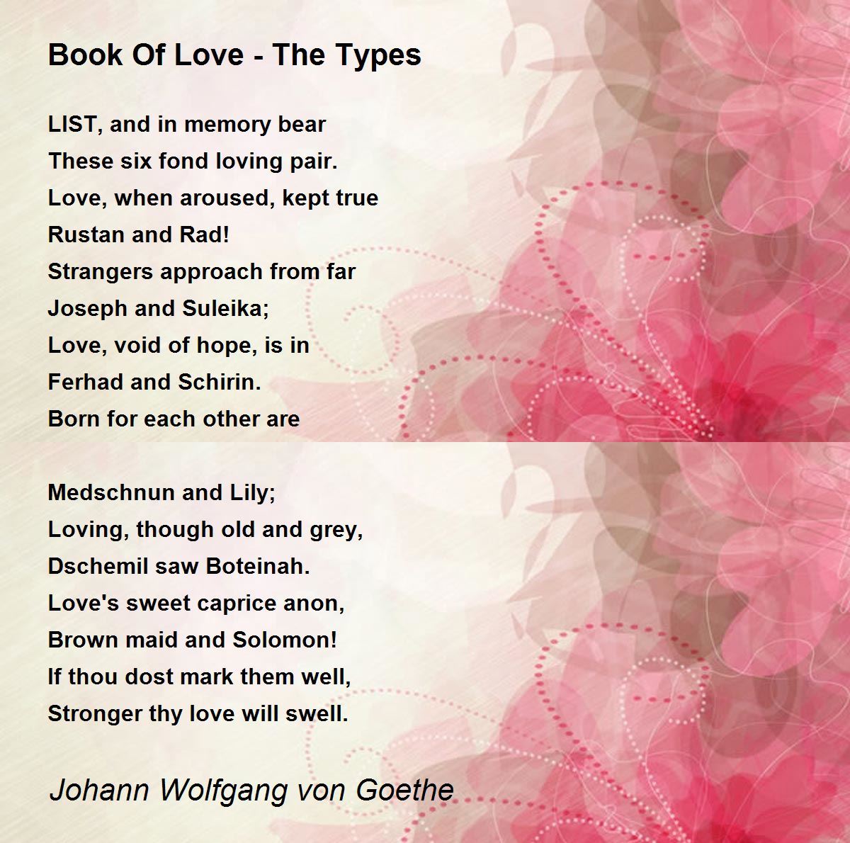 Book Of Love - The Types - Book Of Love - The Types Poem by Johann ...