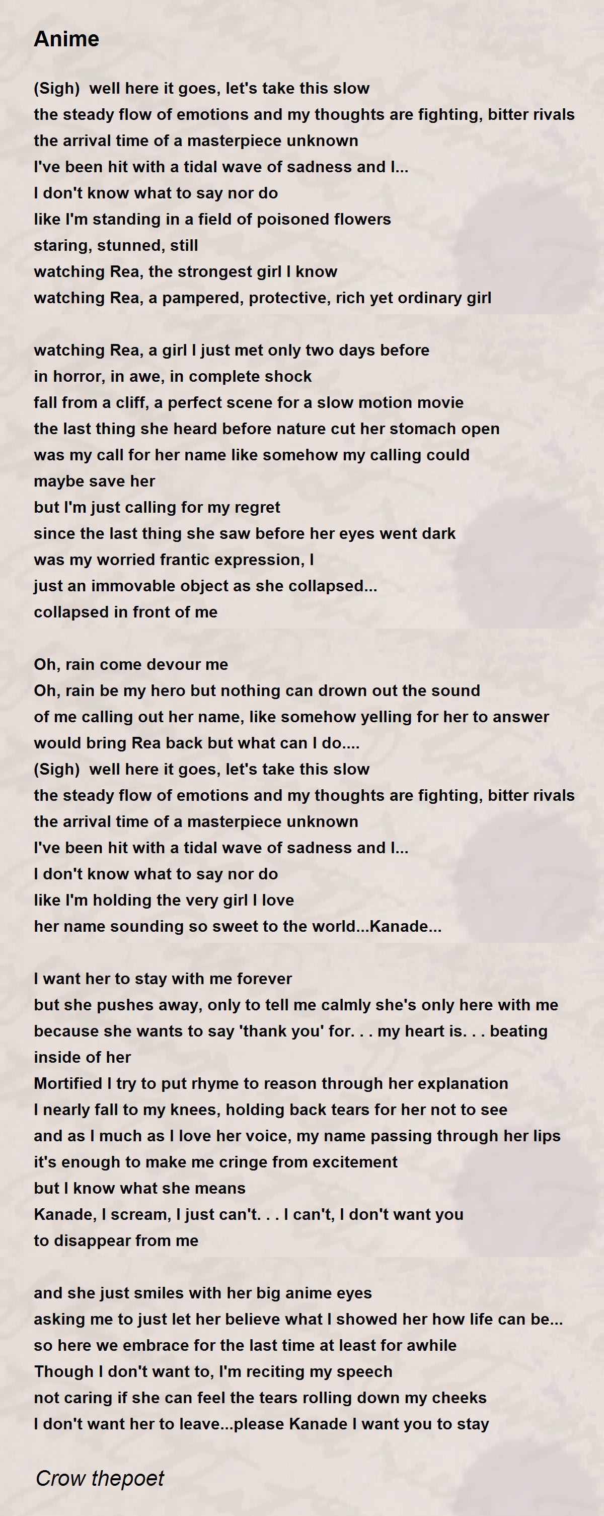 Anime - Anime Poem by Andrus Cassian
