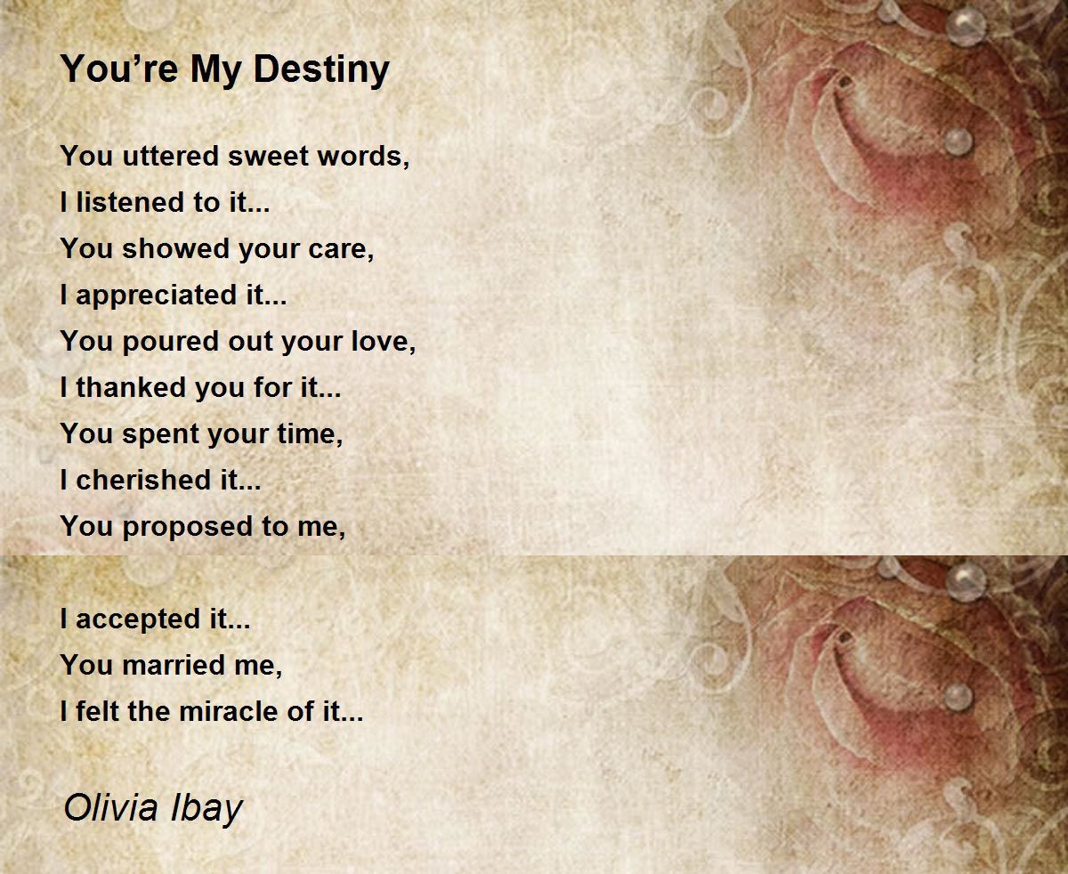 Embrace Your Destiny Poem