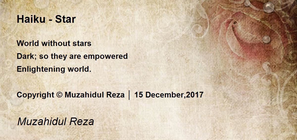 Haiku - Star by Muzahidul Reza - Haiku - Star Poem