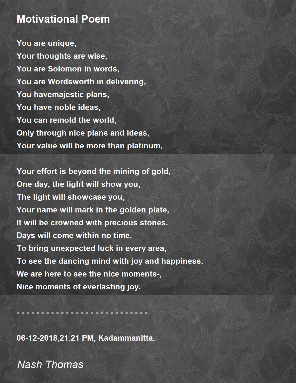 Motivational Poem Quotes