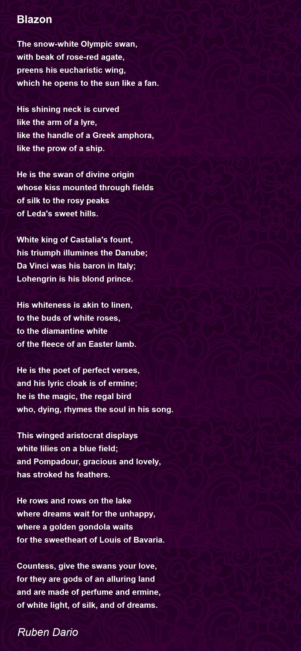 blazon poem examples – exemple de blason en poésie – Writflx