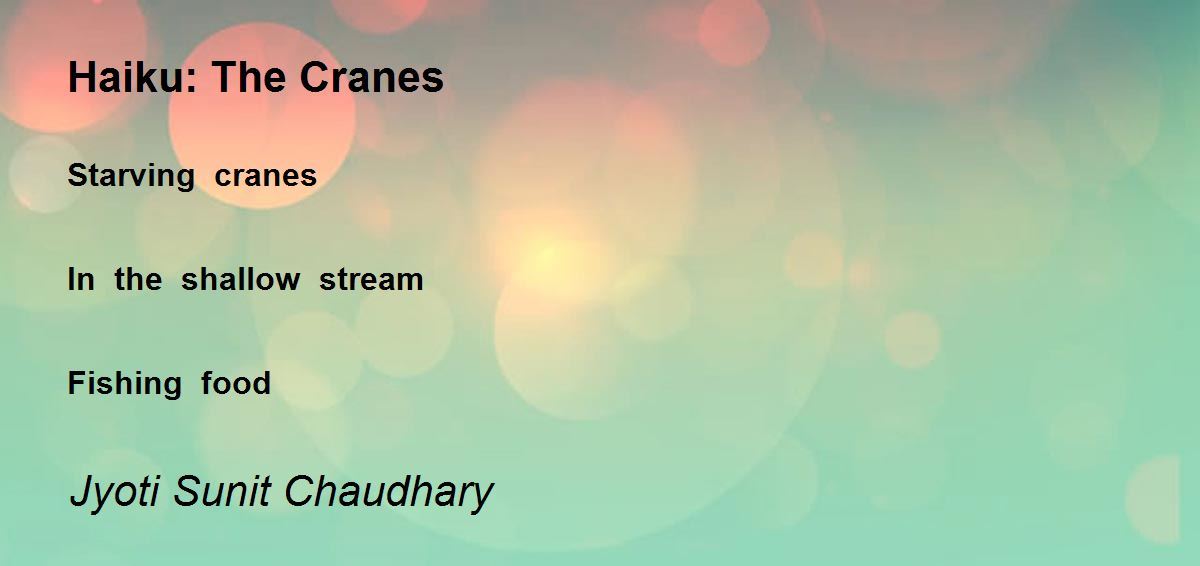 Haiku: The Cranes - Haiku: The Cranes Poem by Jyoti Sunit Chaudhary