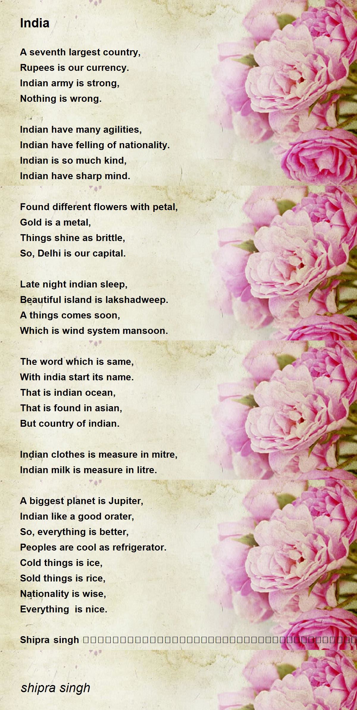 Indian Culture Poems Indian English Songs / Indian Song.org Is A