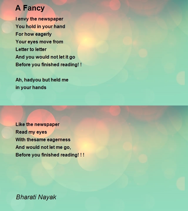 A Fancy Poem by Bharati Nayak - Poem Hunter