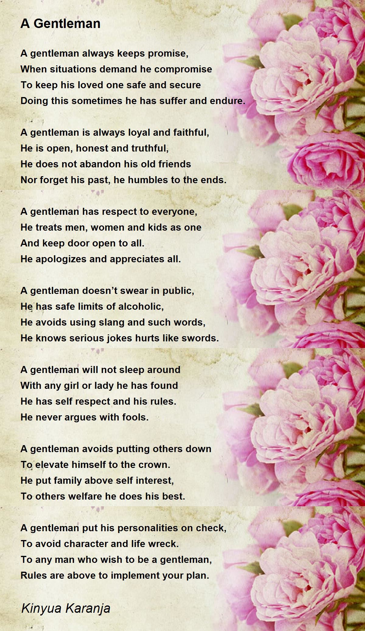 Gentlemen Quotes And Poems