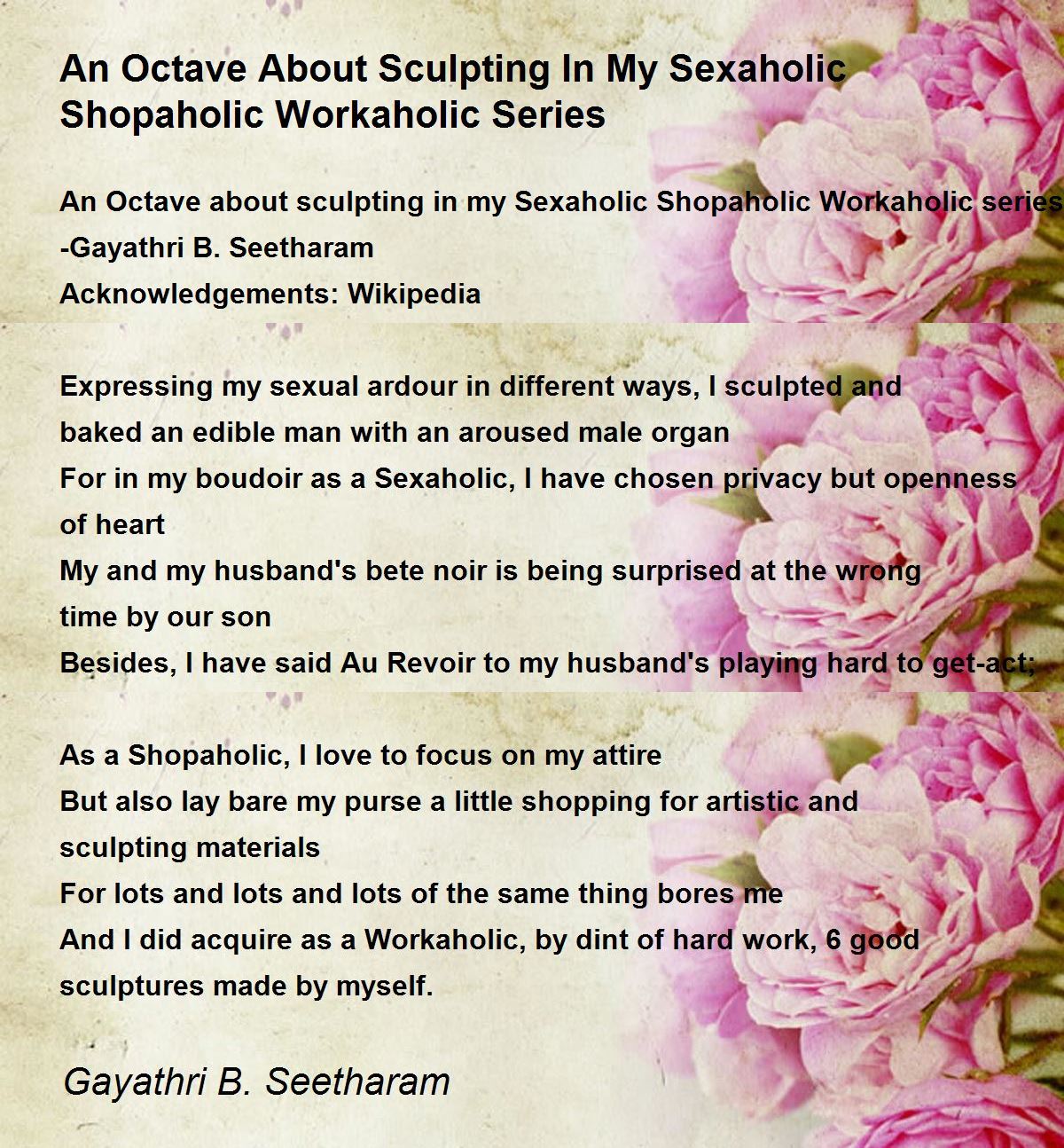 An Octave About Sculpting In My Sexaholic Shopaholic Workaholic Series ...