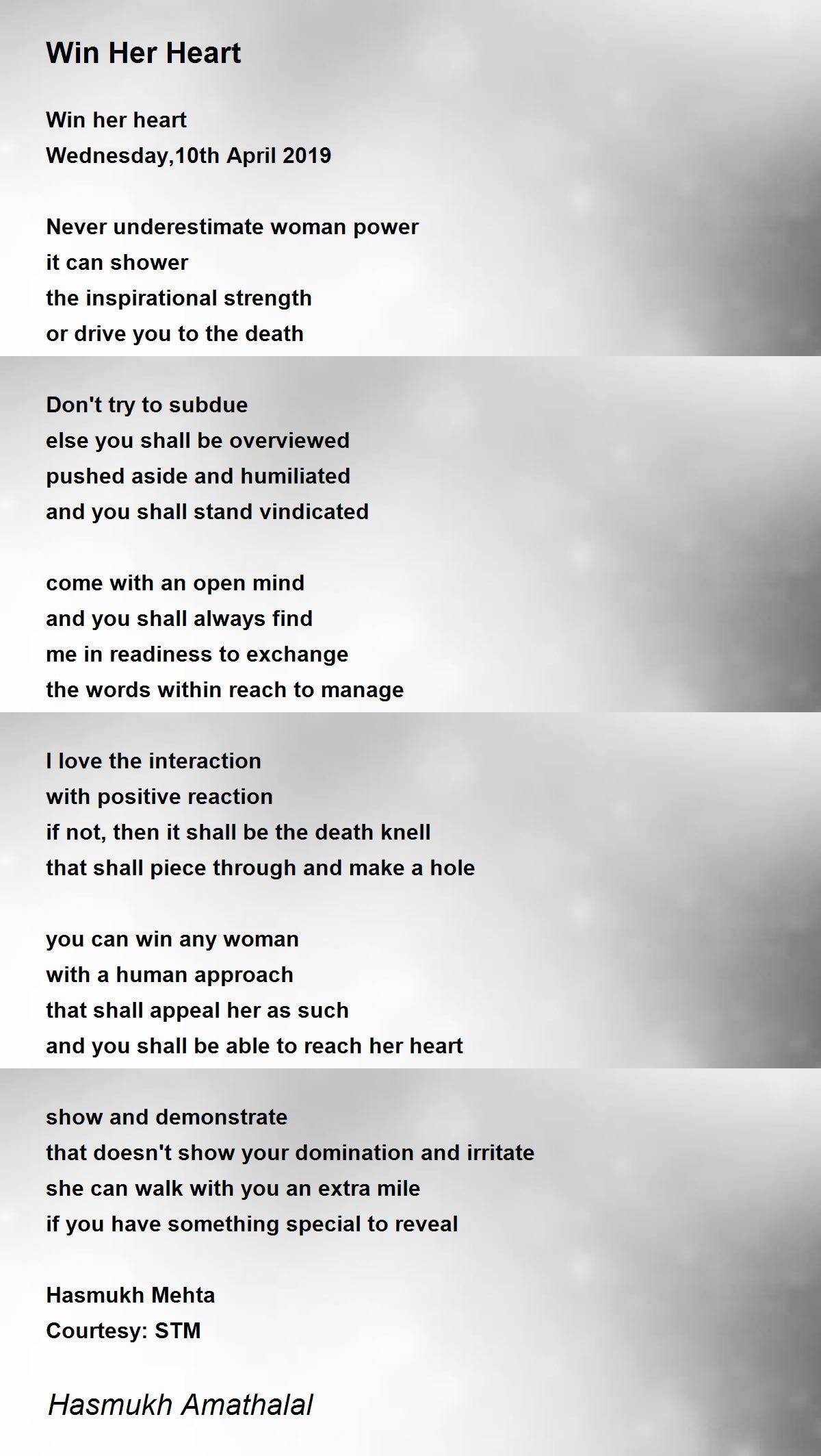 Sweet Love Poems To Win Her Heart