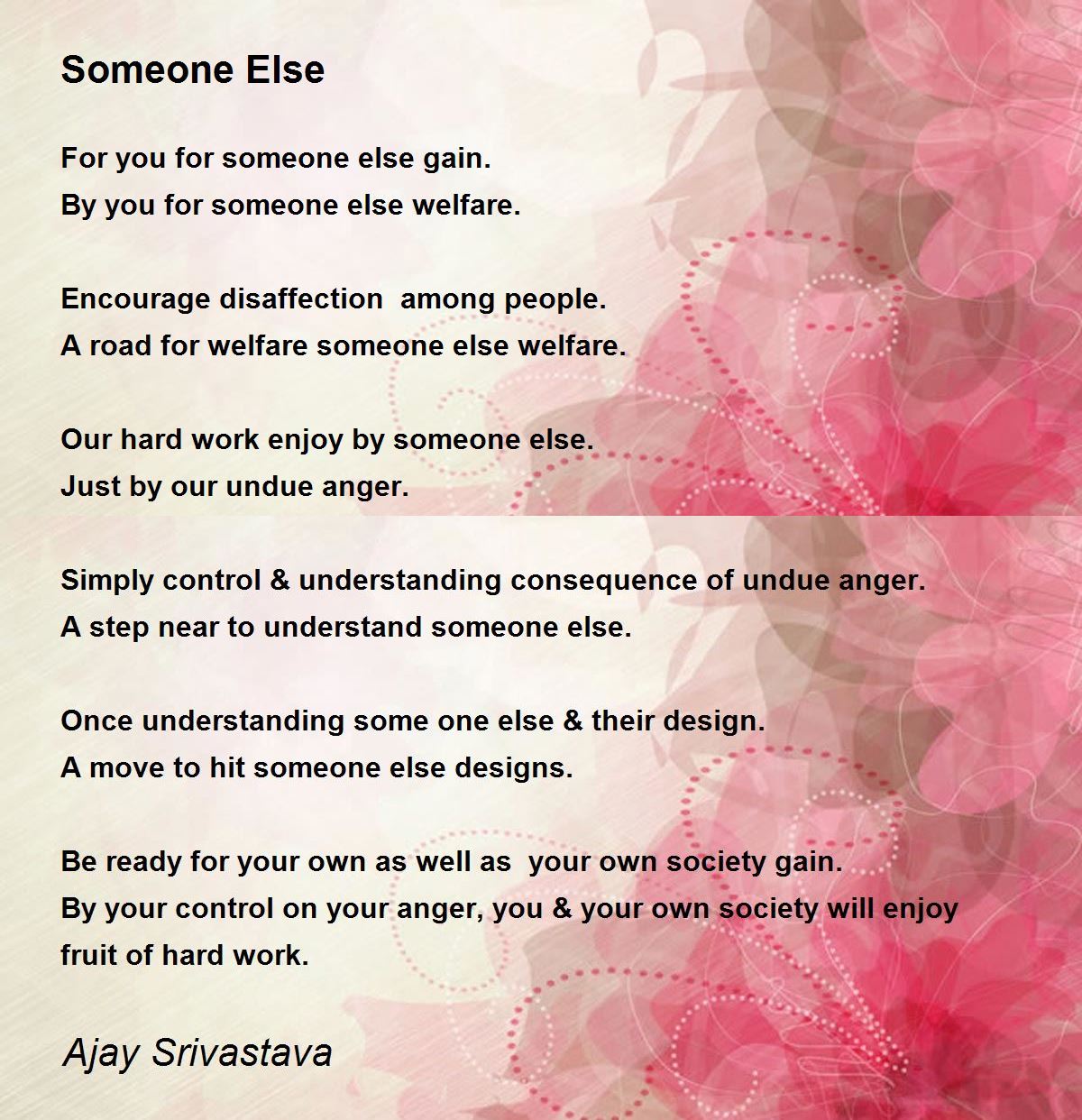 Poem Someone Else