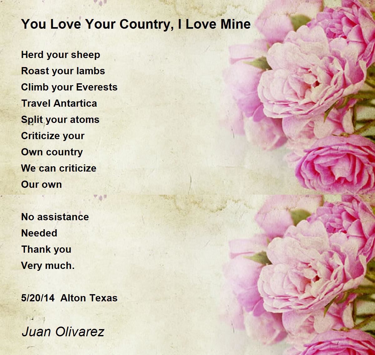 You Love Your Country, I Love Mine - You Love Your Country, I Love Mine ...