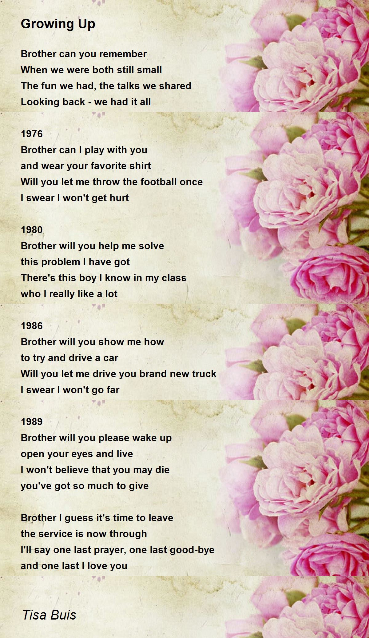 Poems About Growing Up Scrapbook Pin On My Life